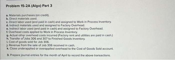 Solved Required information Problem 15-2A (Algo) Computing | Chegg.com
