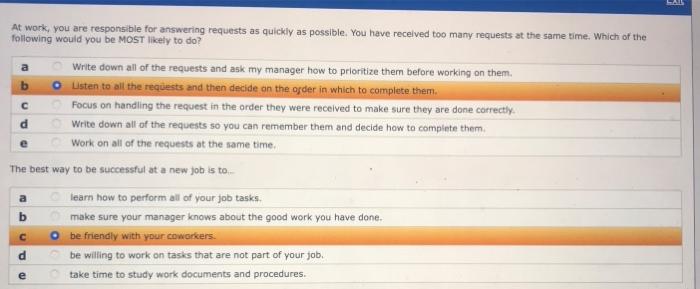 Solved At work, you are responsible for answering requests | Chegg.com