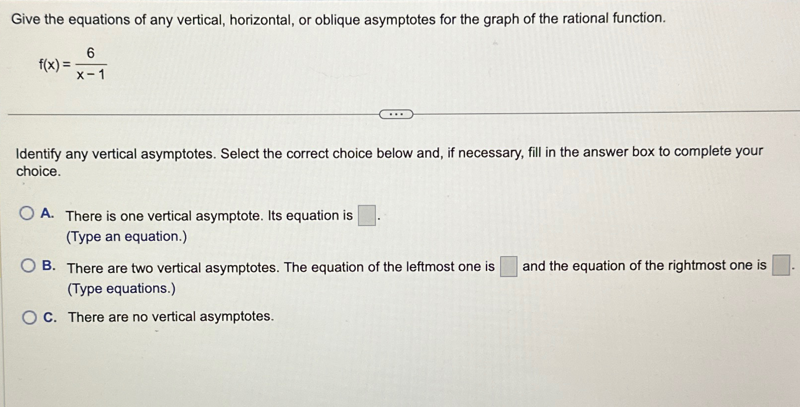 Solved Give the equations of any vertical, horizontal, or | Chegg.com