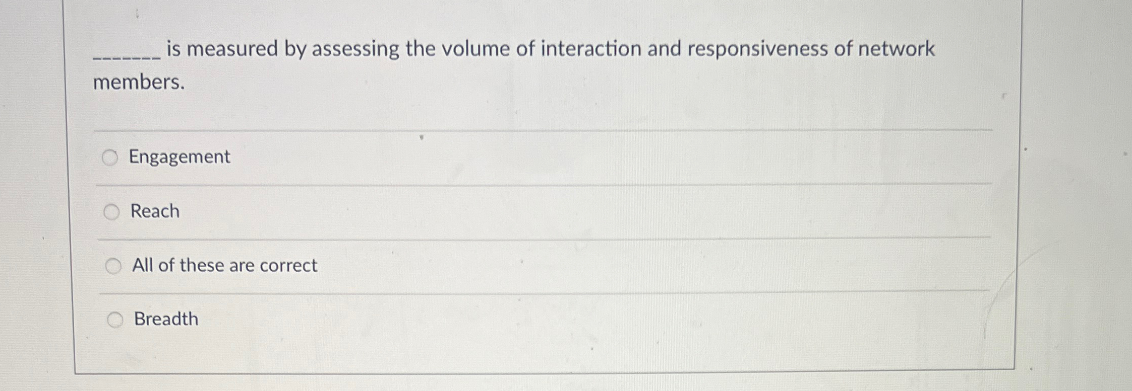 Solved is measured by assessing the volume of interaction | Chegg.com