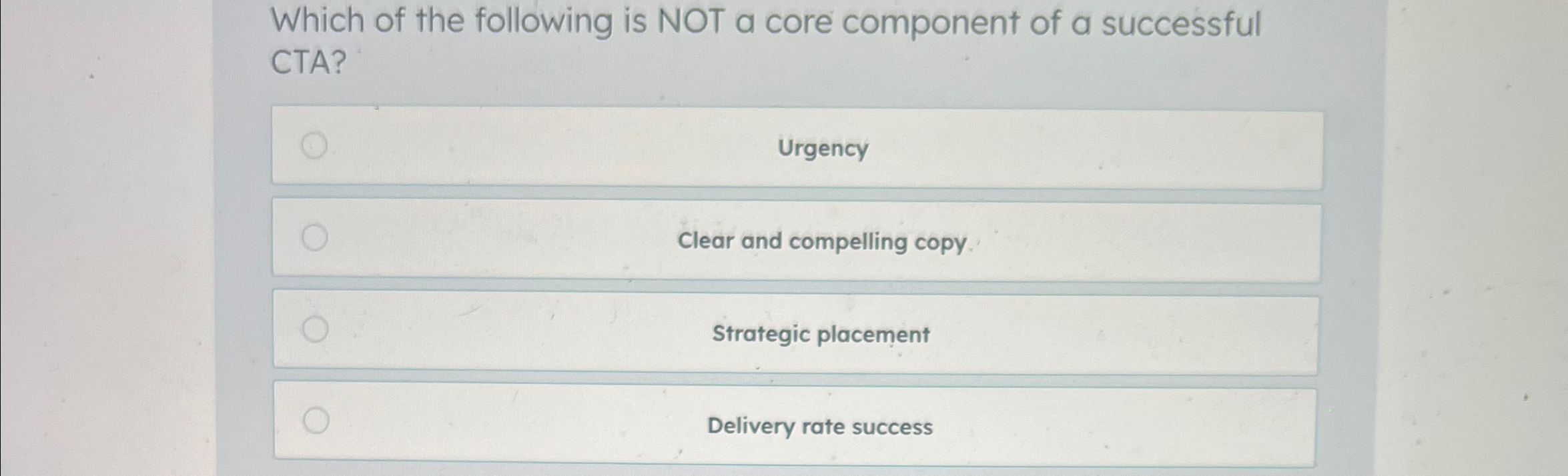 Solved Which of the following is NOT a core component of a | Chegg.com