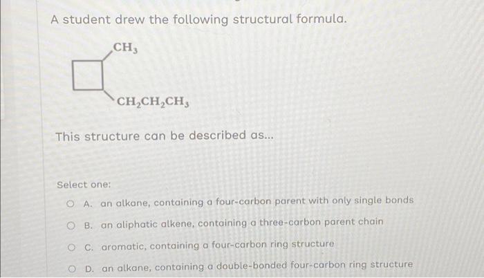 Solved A student drew the following structural formula. CH3 | Chegg.com