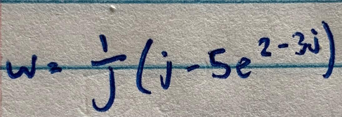 Solved w=1J(j-5e2-3j) ﻿Convert to cartesian | Chegg.com