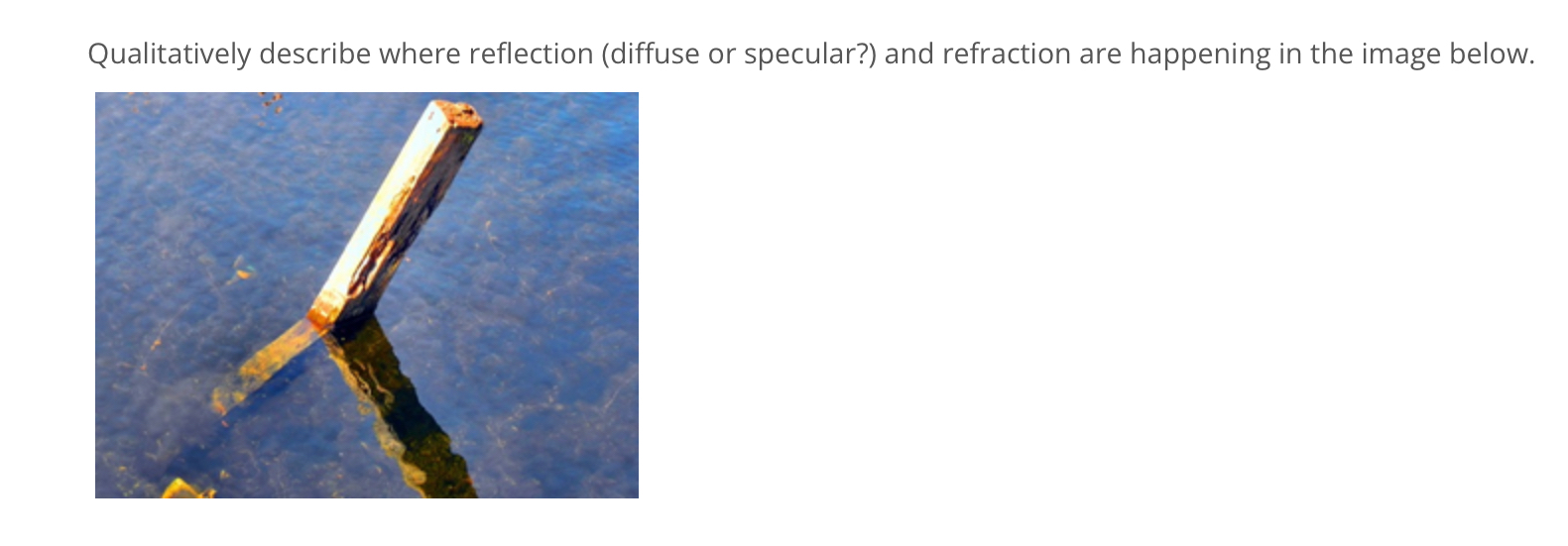 Solved Qualitatively describe where reflection (diffuse or | Chegg.com