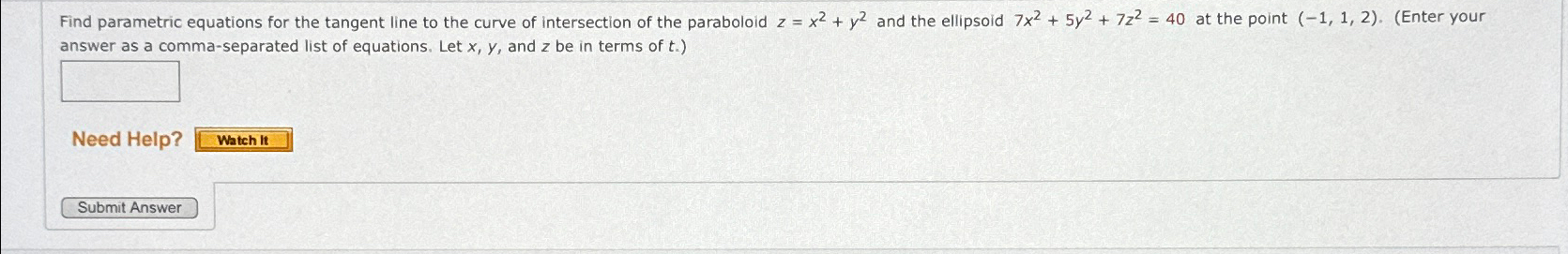 Solved answer as a comma-separated list of equations. Let | Chegg.com