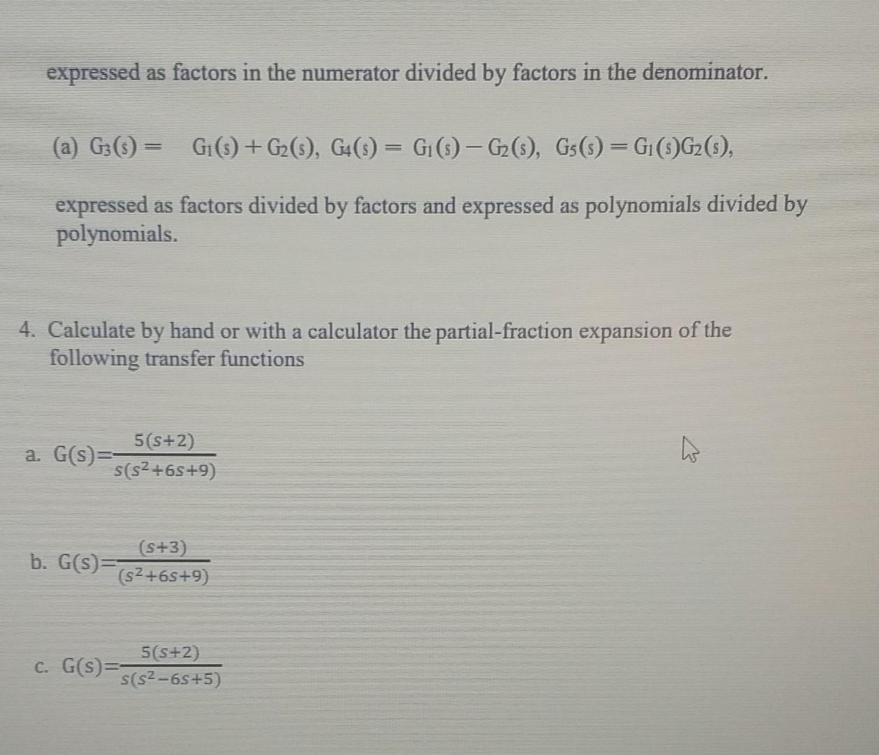 Solved 1. Calculate the following by hand or with a | Chegg.com