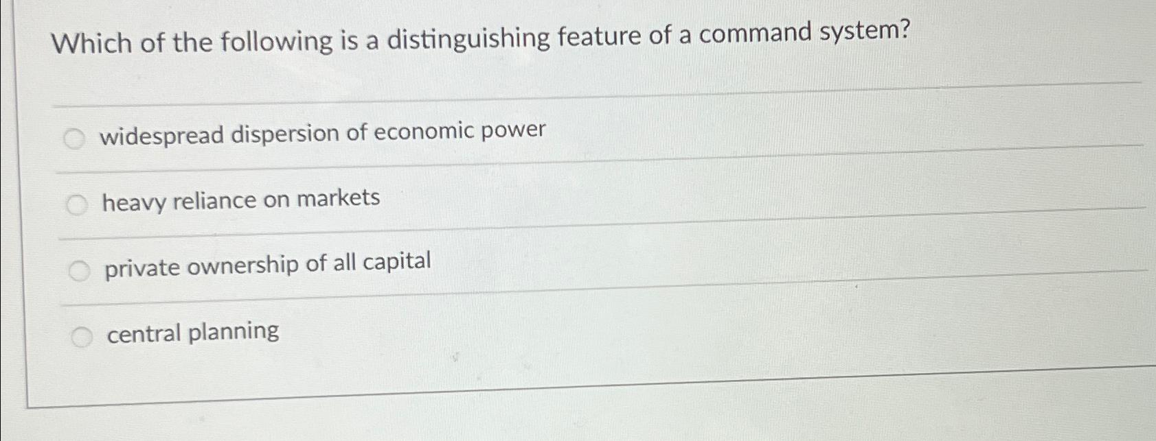 Solved Which of the following is a distinguishing feature of | Chegg.com