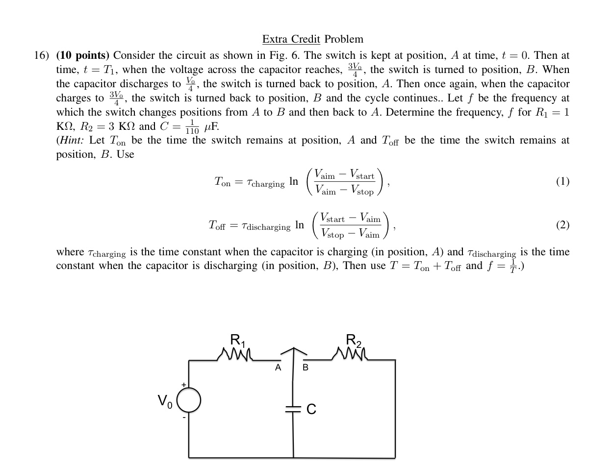 Solved Extra Credit Problem(10 ﻿points) ﻿Consider the | Chegg.com