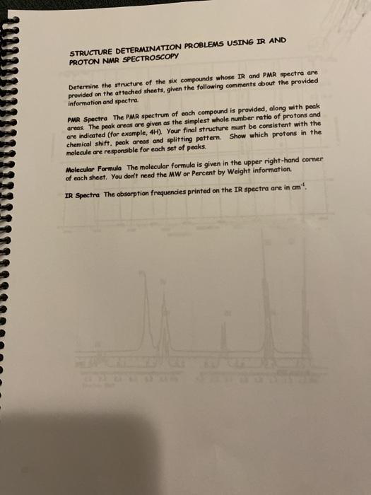 Solved STRUCTURE DETERMINATION PROBLEMS USING IR AND PROTON | Chegg.com