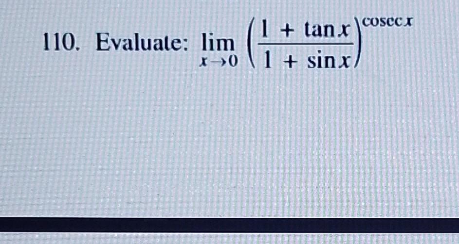 Solved \\( \\lim _{x \\rightarrow 0}\\left(\\frac{1+\\tan | Chegg.com