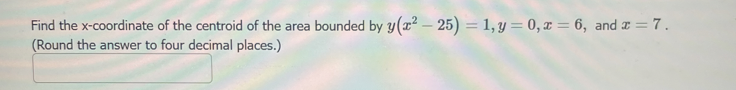 Solved Find the x-coordinate of the centroid of the area | Chegg.com