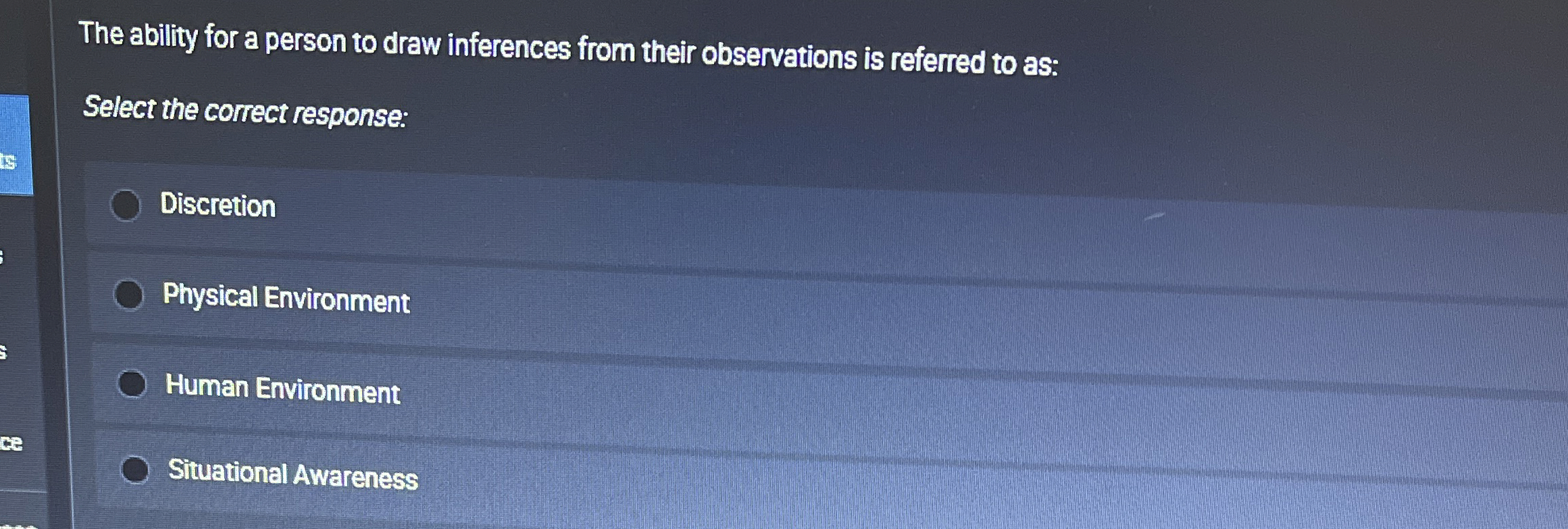 Solved The ability for a person to draw inferences from | Chegg.com