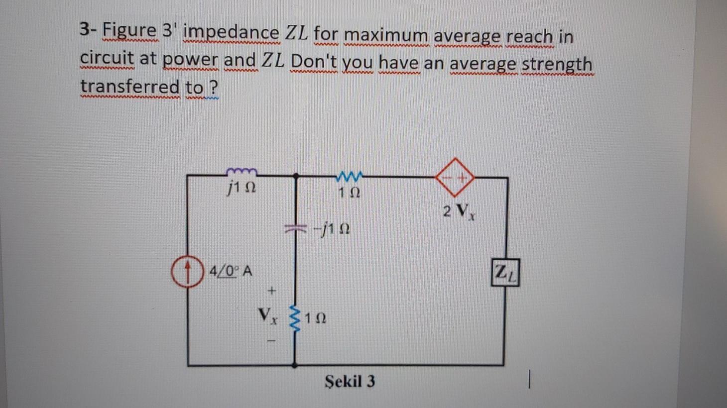 Solved 3- Figure 3' impedance ZL for maximum average reach | Chegg.com