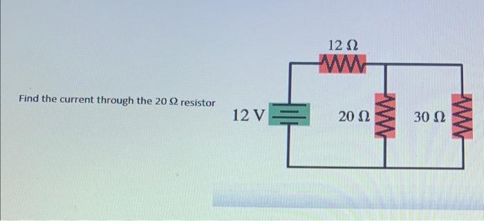 Solved 12 Ω WWW Find the current through the 12 resistor. 12 | Chegg.com