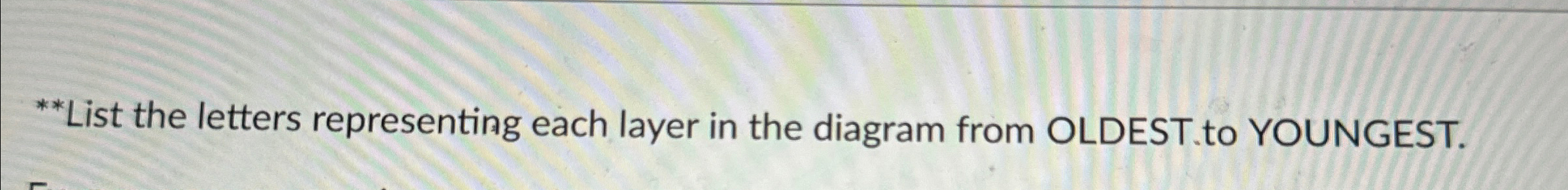 List the letters representing each layer in the | Chegg.com