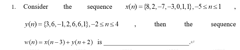 Solved 1. Consider the sequence | Chegg.com
