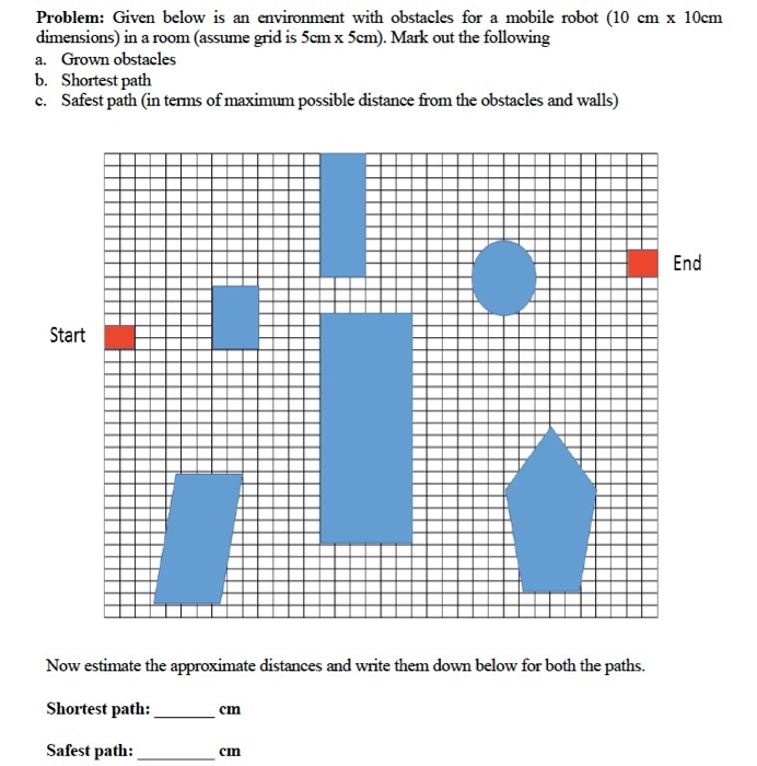 Solved Problem: Given below is an environment with obstacles | Chegg.com