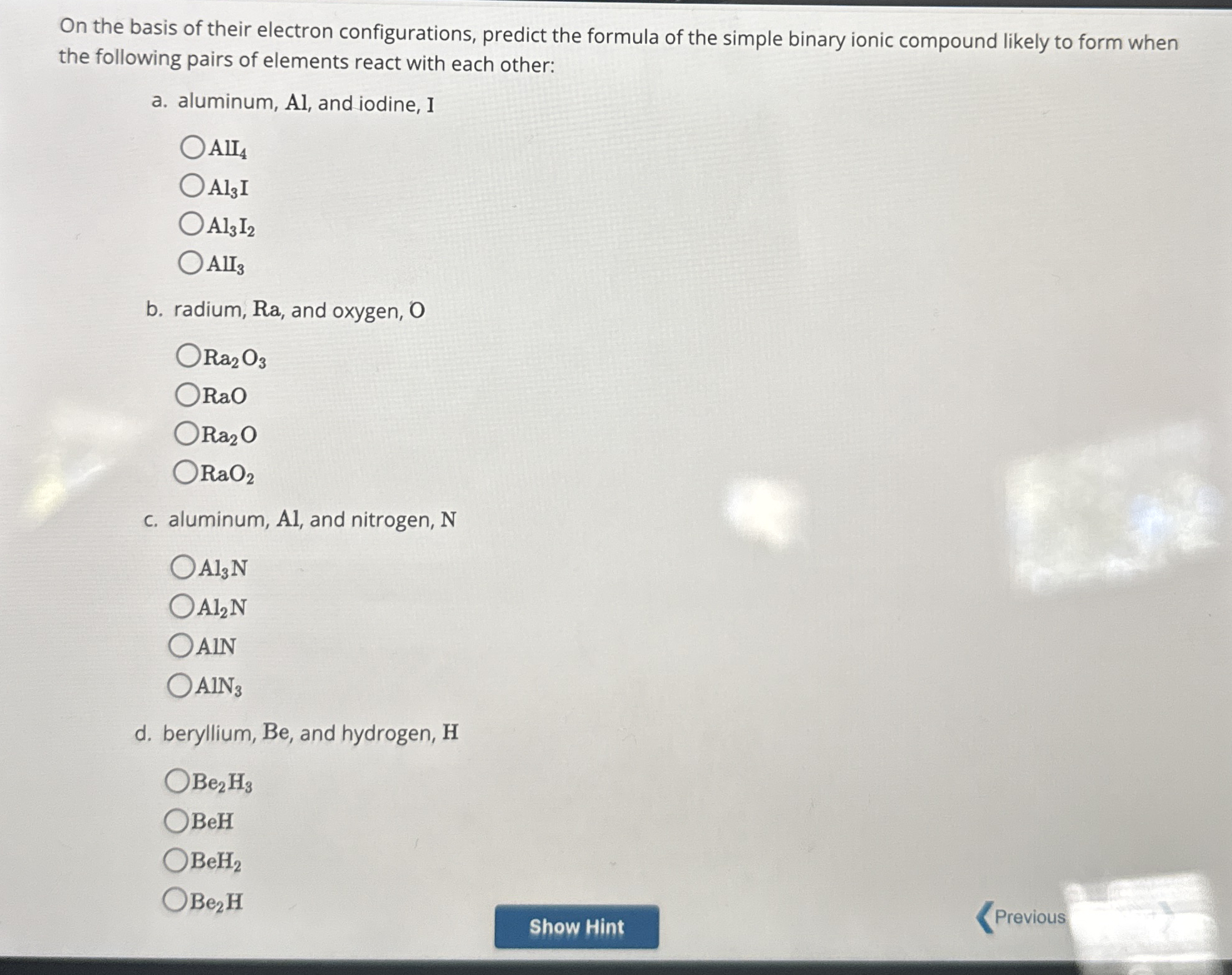 Solved On the basis of their electron configurations, | Chegg.com