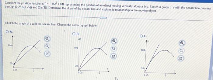 Solved Consider The Position Function S T 167 84t