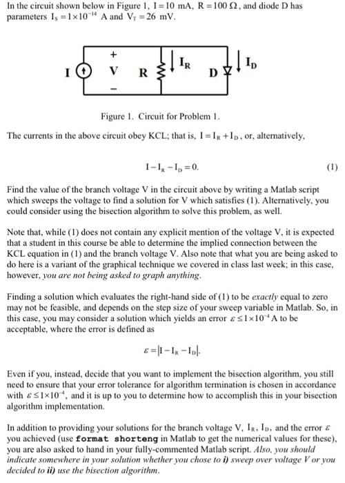 Solved In the circuit shown below in Figure 1,1=10 | Chegg.com