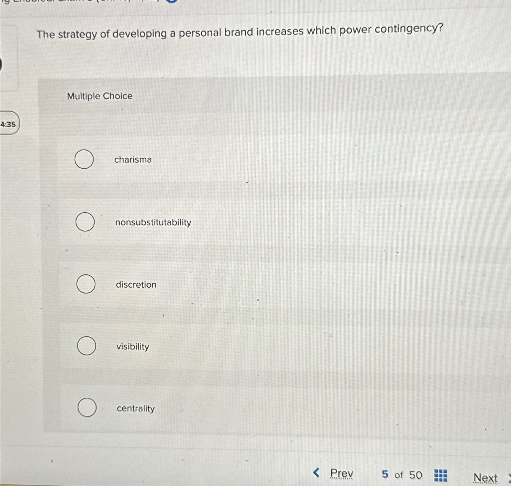 Solved The strategy of developing a personal brand increases | Chegg.com
