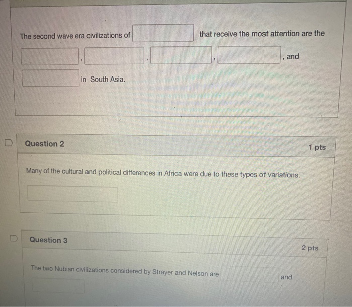 The second wave era civilizations of that receive the | Chegg.com