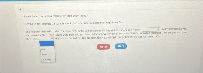 Select the correct answer from each drop-down menu | Chegg.com