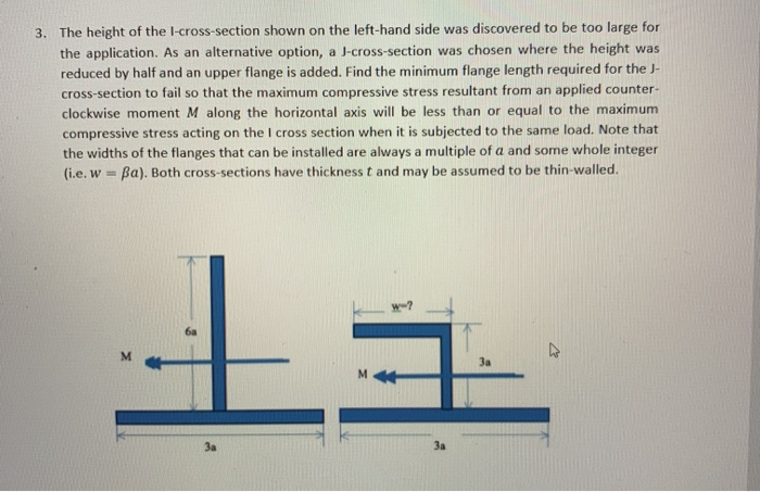 3. The height of the l-cross-section shown on the | Chegg.com