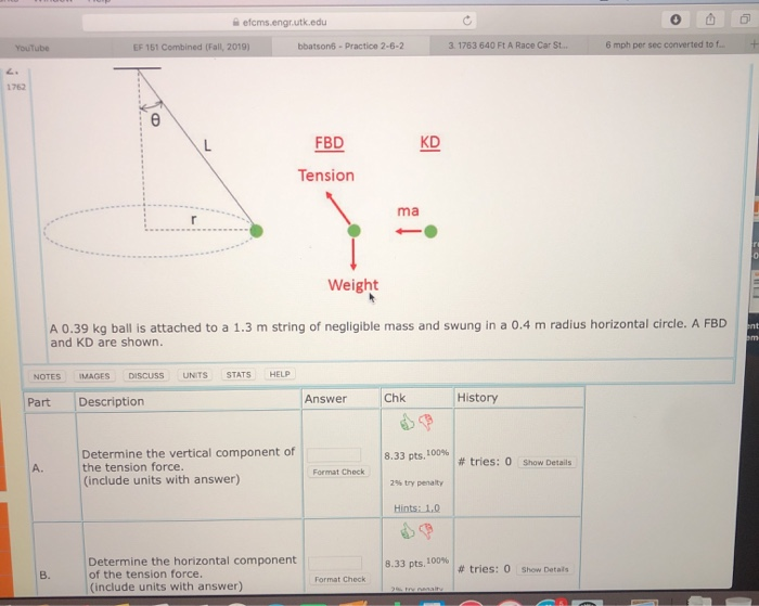 Solved efcms.engr.utk.edu YouTube EF 151 Combined (Fall, | Chegg.com