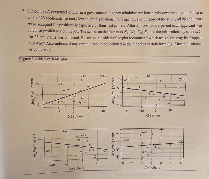 Solved 3. (12 points) A personnel officer in a governmental | Chegg.com