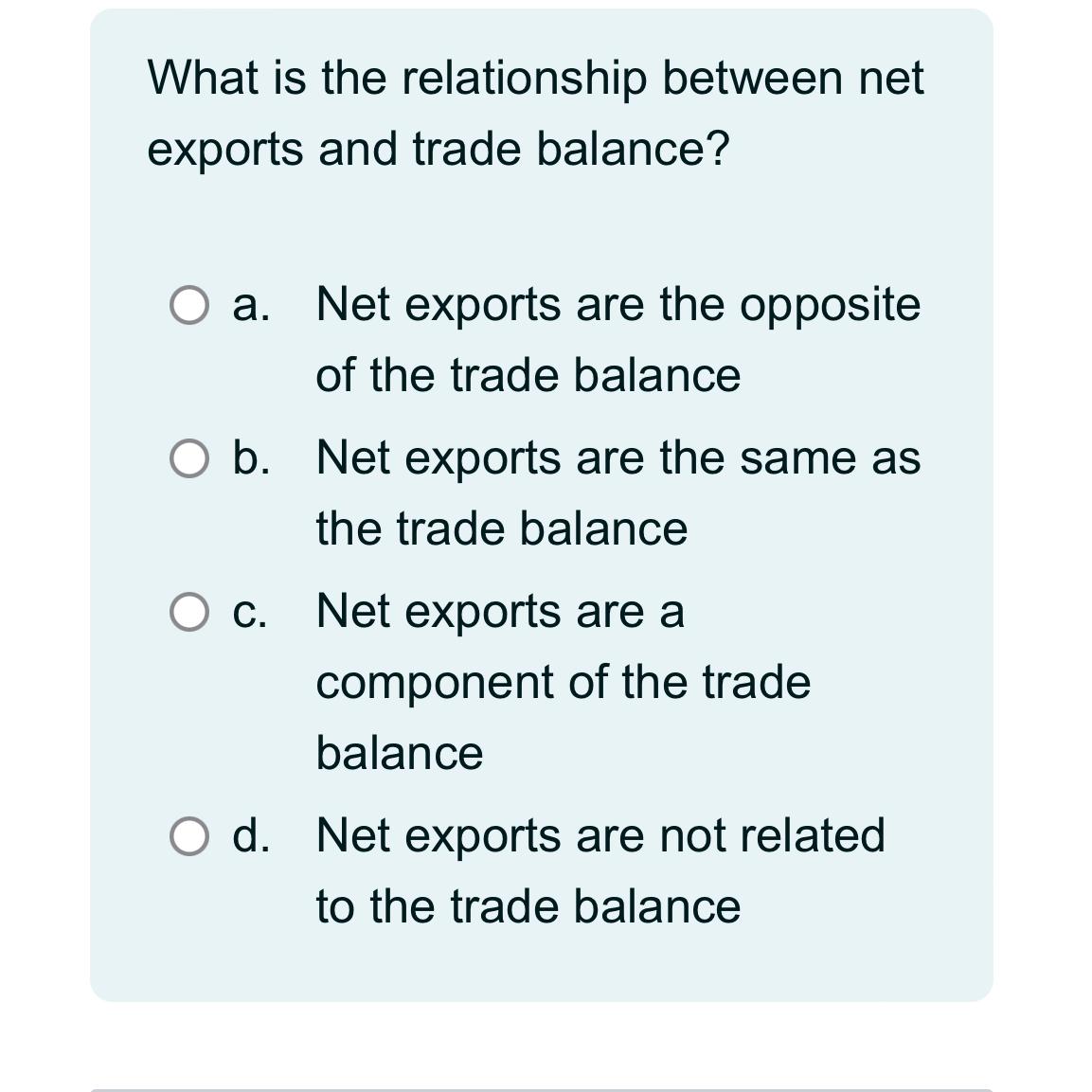 Solved What is the relationship between net exports and | Chegg.com