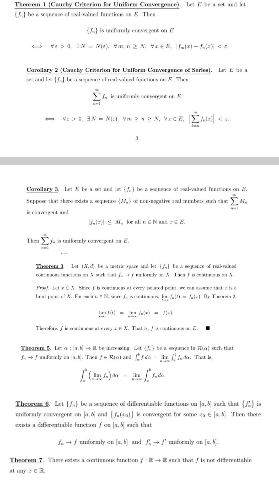 Solved for real analysis only use these theorems | Chegg.com