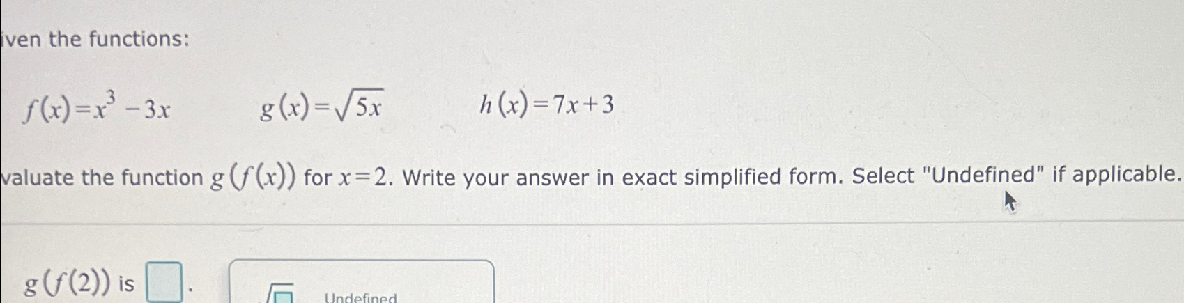 Solved Given the | Chegg.com