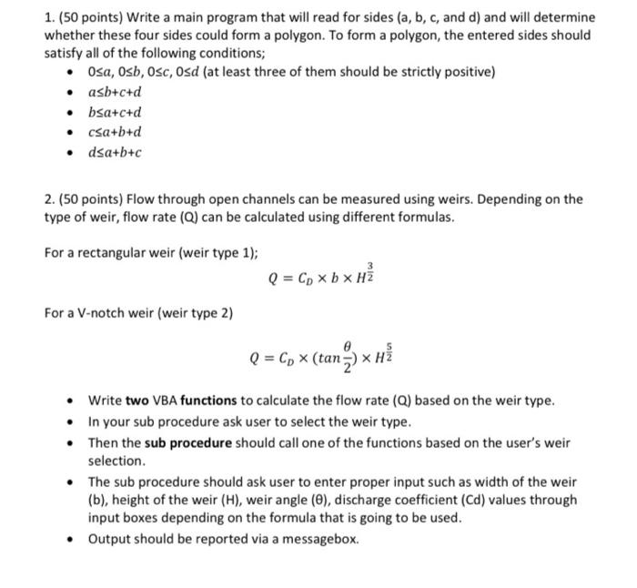 Solved 1. (50 points) Write a main program that will read | Chegg.com
