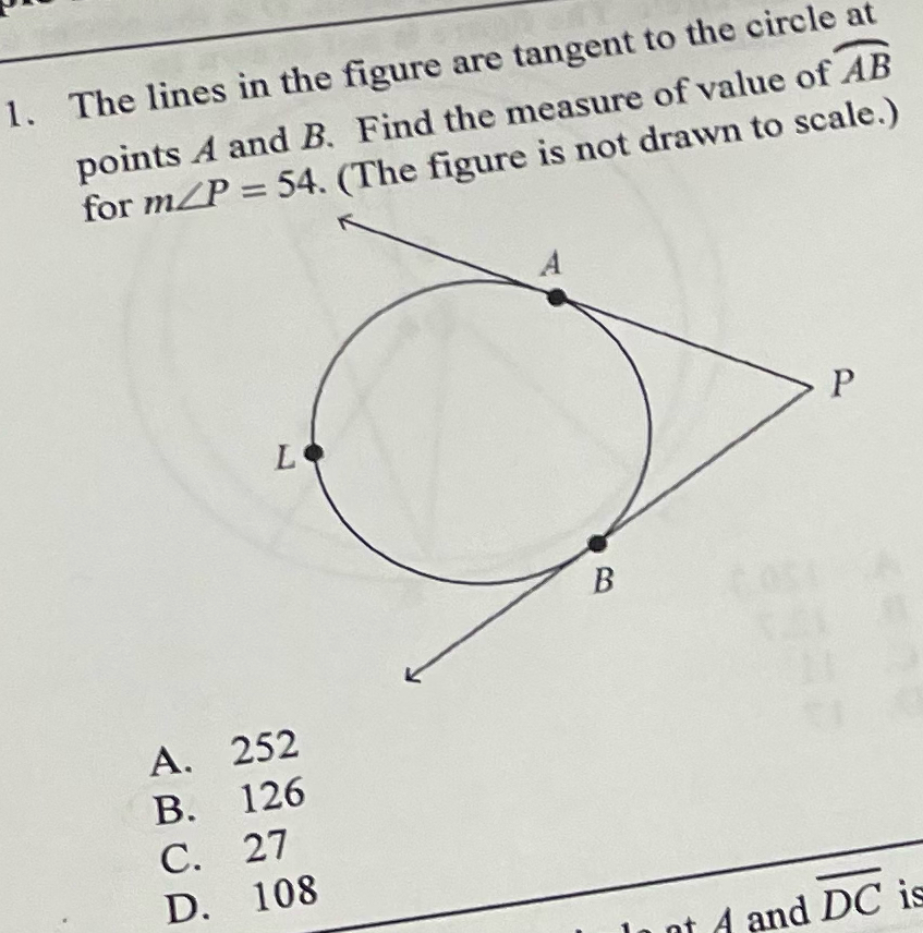 Solved The lines in the figure are tangent to the circle at | Chegg.com