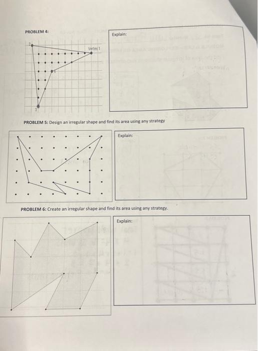 Solved PROBLEM 4: Explain: PROBLEM 5: Design an irregular | Chegg.com