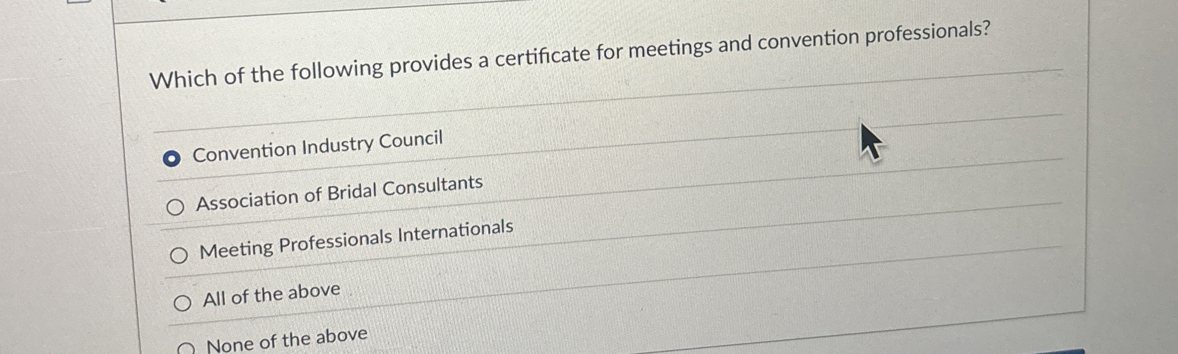 Solved Which of the following provides a certificate for | Chegg.com