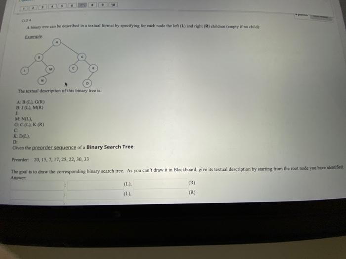 Solved CLO Ammary tree can be described in a textual format | Chegg.com