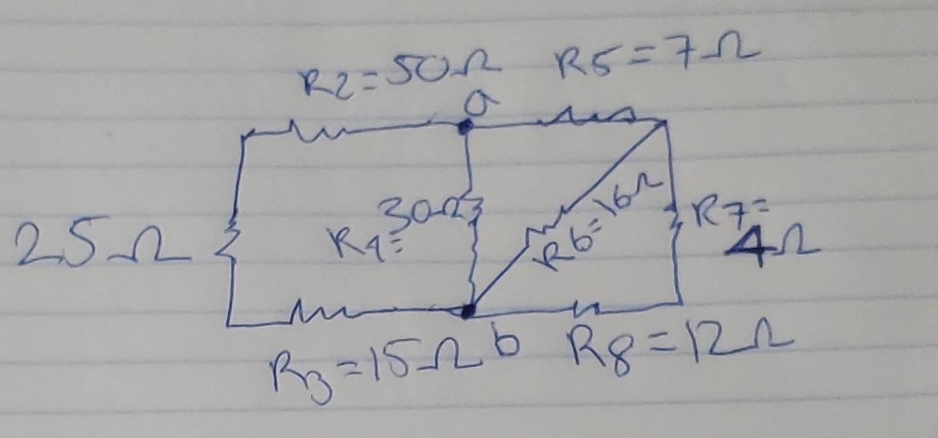 Solved solve the total resistance for point a and b | Chegg.com