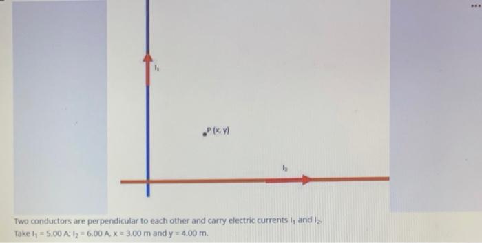 Solved PIX) Two conductors are perpendicular to each other | Chegg.com