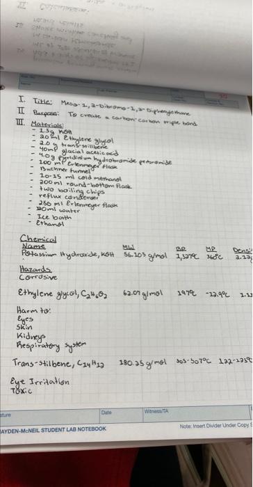 Solved I need to find the balanced equation for trans | Chegg.com