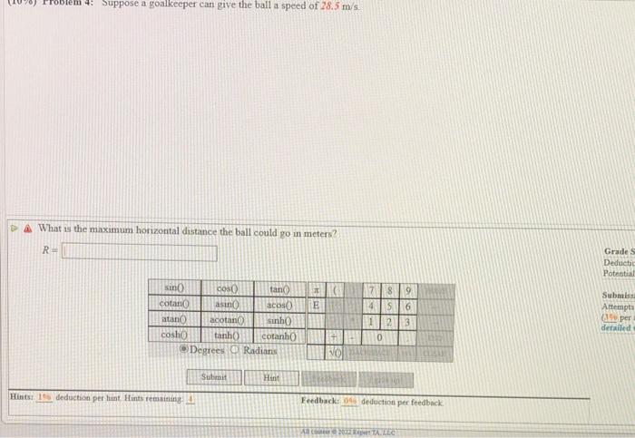 Solved What is the maximum horizontal distance the ball | Chegg.com Solved What is the maximum horizontal distance the ball | Chegg.com