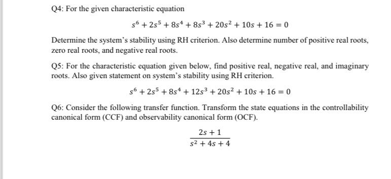 Solved Q4: For the given characteristic | Chegg.com