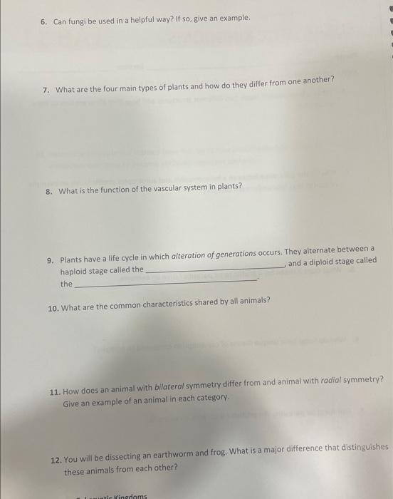 Solved 1. What is locomotion? Name two different structures | Chegg.com