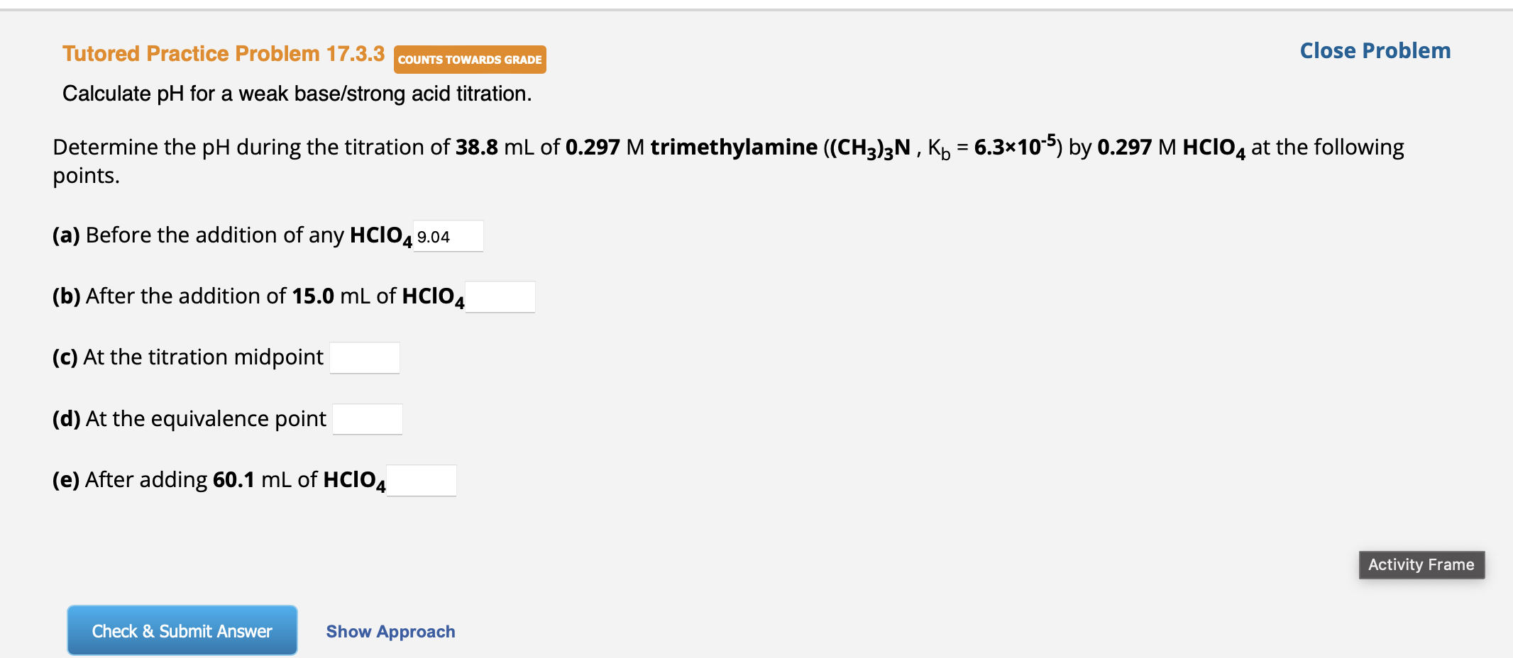 Solved Tutored Practice Problem 17.3.3Close ProblemCalculate | Chegg.com