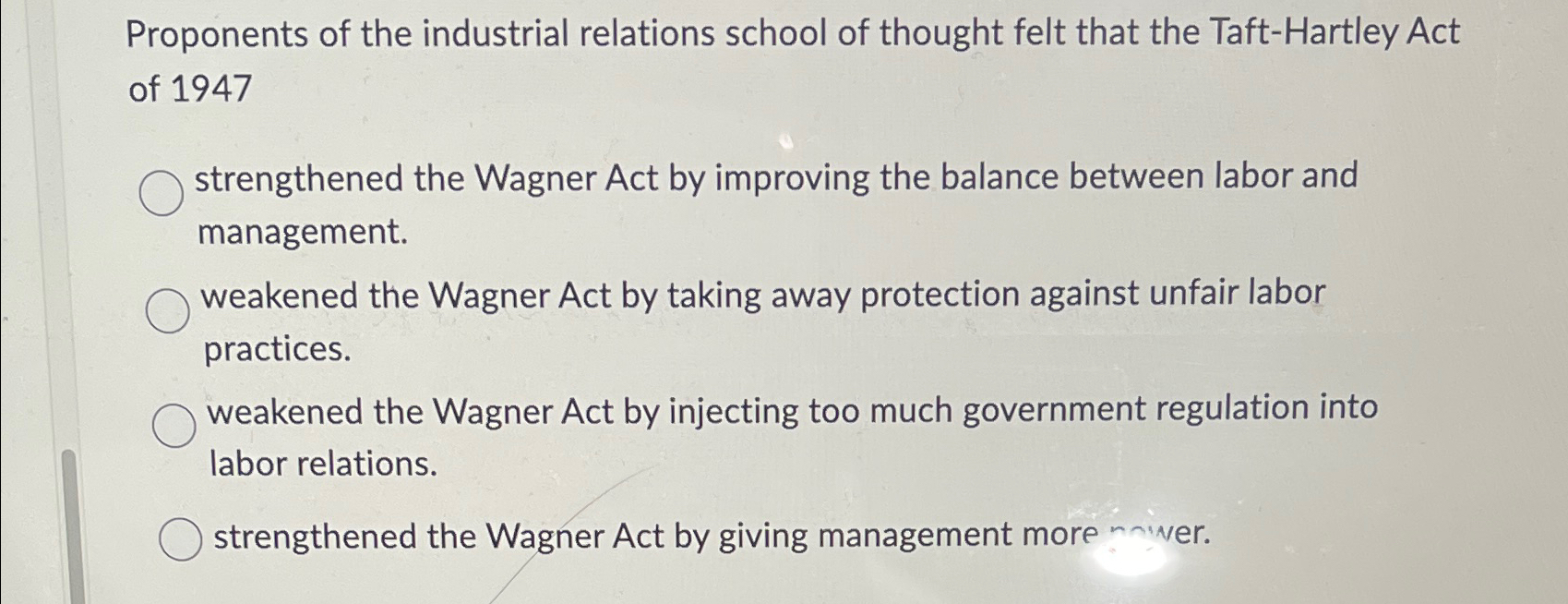 Solved Proponents of the industrial relations school of | Chegg.com