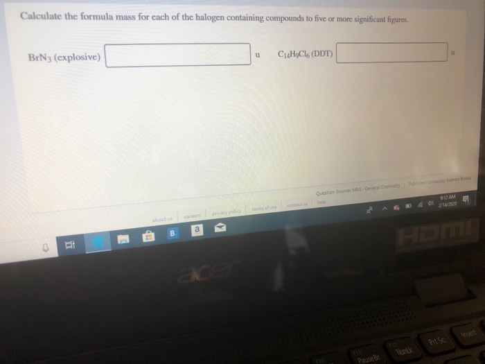 Solved Calculate the formula mass for each of the halogen | Chegg.com