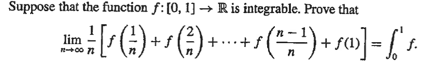 Solved Suppose that the function f:[0,1]→R ﻿is integrable. | Chegg.com