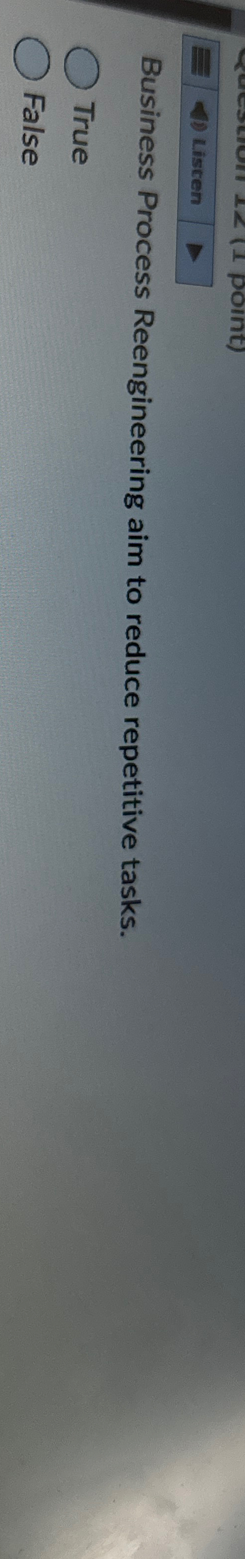 Solved Business Process Reengineering aim to reduce | Chegg.com