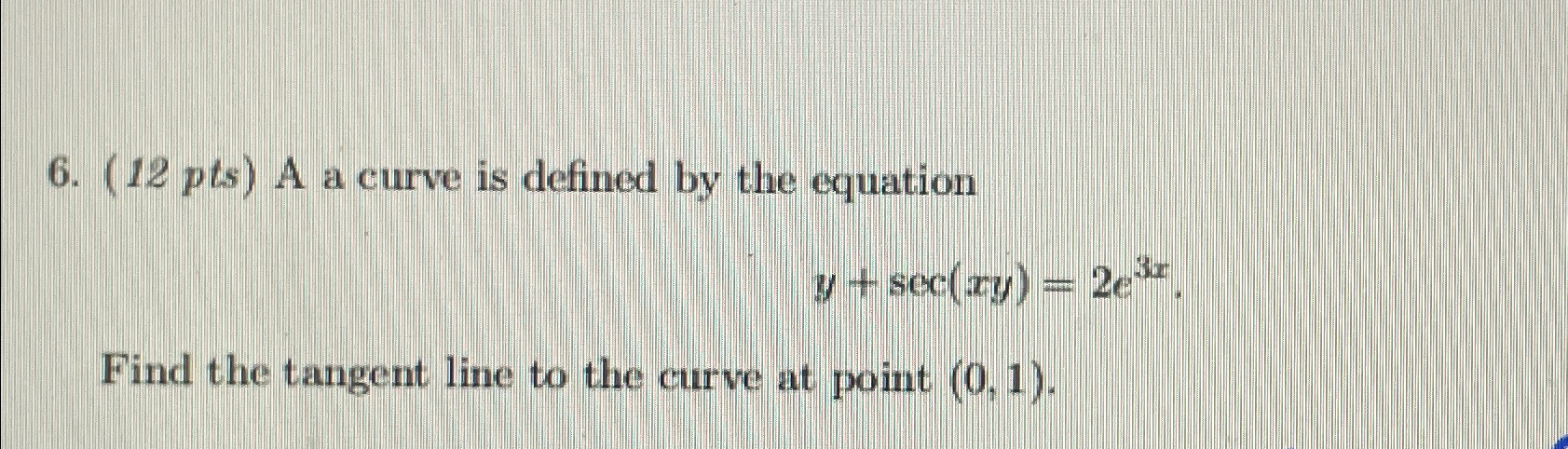 Solved (12 ﻿pts) ﻿A a curve is defined by the | Chegg.com